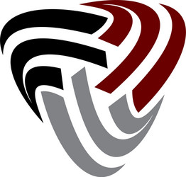 Letter m shield logo design Royalty Free Vector Image