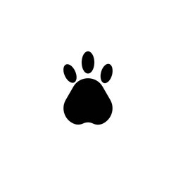 Animal foot print logo Royalty Free Vector Image