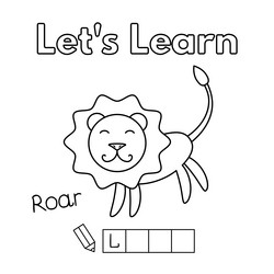 Cartoon lion coloring book Royalty Free Vector Image