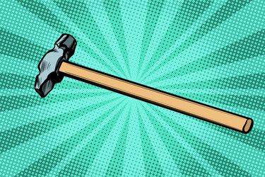 Hand holding hammer vintage clip art Royalty Free Vector