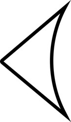 Left modern arrow icon Royalty Free Vector Image