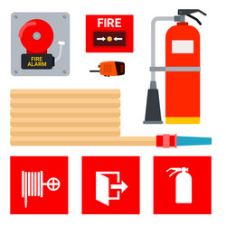 Hand switch fire alarm system equipment Royalty Free Vector