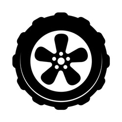 Car wheel moving logo Royalty Free Vector Image