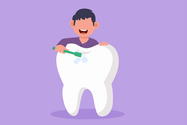 Cartoon flat style drawing little boys and girls Vector Image