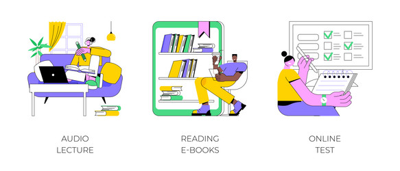 Medical college classes isolated cartoon Vector Image