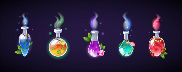 Poison bottles set Royalty Free Vector Image - VectorStock