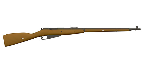 Wireframe detailed rifle perspective view Vector Image