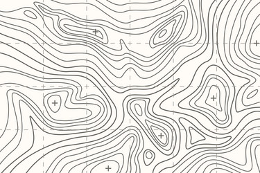 Topographic map grid texture relief contour Vector Image