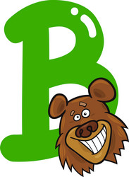 Bear alphabet b Royalty Free Vector Image - VectorStock