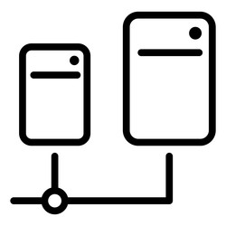 Server line icon Royalty Free Vector Image - VectorStock