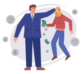 Debt collector Royalty Free Vector Image - VectorStock