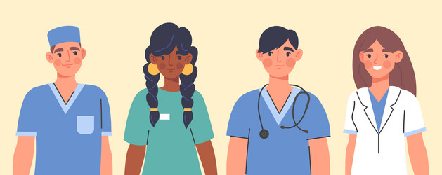 Team of doctors Royalty Free Vector Image - VectorStock