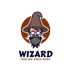 Modern wizard logo Royalty Free Vector Image - VectorStock