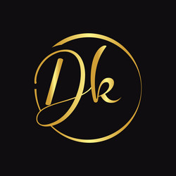 Gold monogram crown logo initial letter l Vector Image