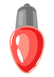 Led light bulb merry christmas related icon set Vector Image