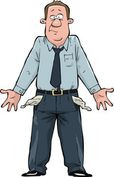 No money man with pockets turned outward Vector Image
