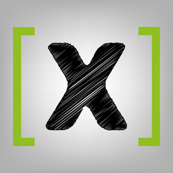 Letter x sign design template element Royalty Free Vector