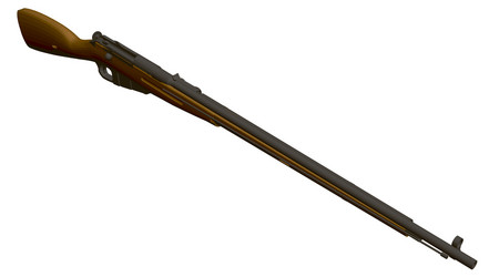 Wireframe detailed rifle perspective view Vector Image