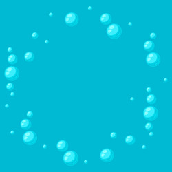 Background with turquoise bubbles abstract air Vector Image
