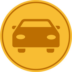 Car gold coin Royalty Free Vector Image - VectorStock