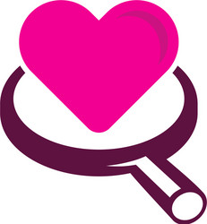 Couple shape love logo Royalty Free Vector Image