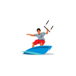 Wakeboard cartoon Royalty Free Vector Image - VectorStock