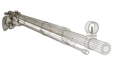 Gun Wireframe Vector Images (over 200)