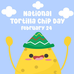 For the national tortilla chip day celebration Vector Image
