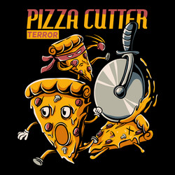 Pizza pixel art piece is pixelated fast Royalty Free Vector