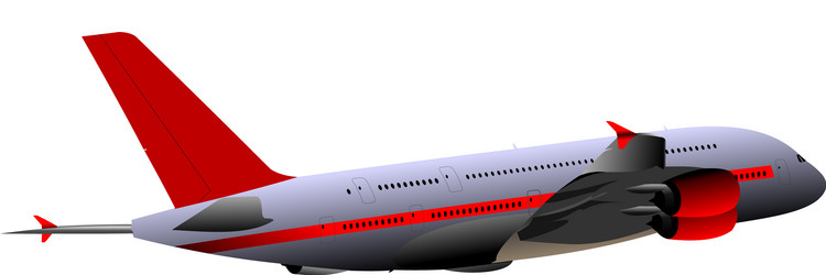 Two airplanes with blue and white colors Vector Image