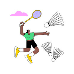 Badminton abstract concept Royalty Free Vector Image