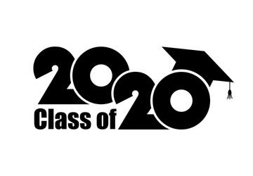 Class of 2022 calligraphy banner Royalty Free Vector Image