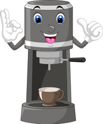 Funny white teapot with smiling face cartoon Vector Image