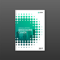 Brochure cover design template for construction Vector Image