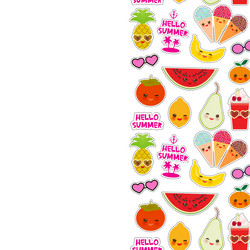 Hello summer bright tropical card banner design Vector Image