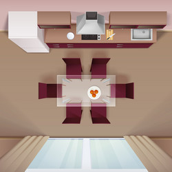 Dining Table Top View Plan Vector Images (79)