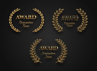Award sign with laurel wreath Royalty Free Vector Image