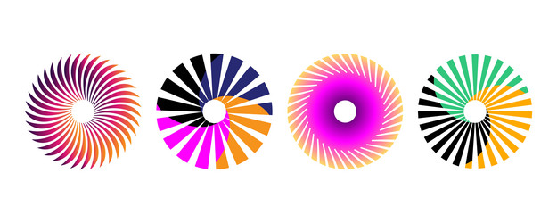 Sun burst radial elements radial stripes Vector Image