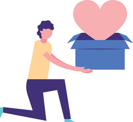 Volunteers help work Royalty Free Vector Image