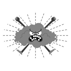 Angry Weather Clouds Characters Cartoon Vector Images (over 160)