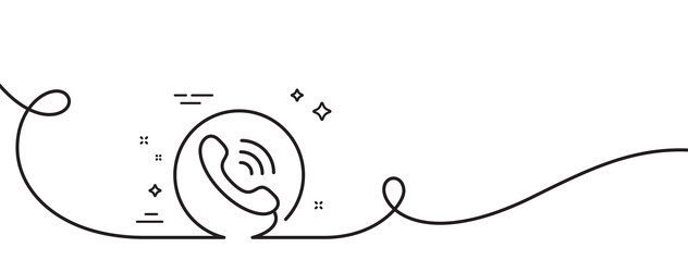 Call center service line icon phone support sign Vector Image