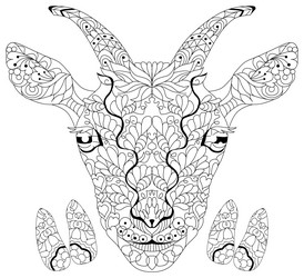 Goat Head Coloring Pages