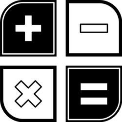 Math signs icon black color flat style simple Vector Image