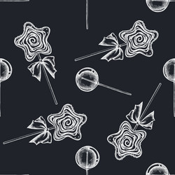 Seamless pattern with colored lollipop candies Vector Image