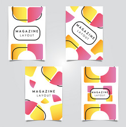 Abstract magazine layout template designs Vector Image
