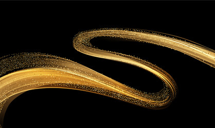 Gold glitter wave Royalty Free Vector Image - VectorStock