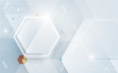 3d hexagonal technology abstract white background Vector Image