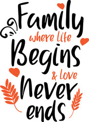 Family quote lettering typography this is my Vector Image