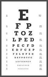 Landolt c chart for an eye test ophthalmic Vector Image