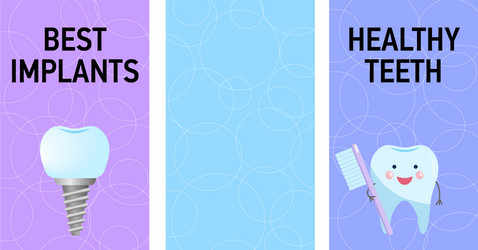 Infographic dental implant structure info poster Vector Image